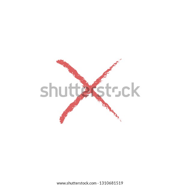 Red X Check Mark Textured Chalk: เวกเตอร์สต็อก (ปลอดค่าลิขสิทธิ์ ...