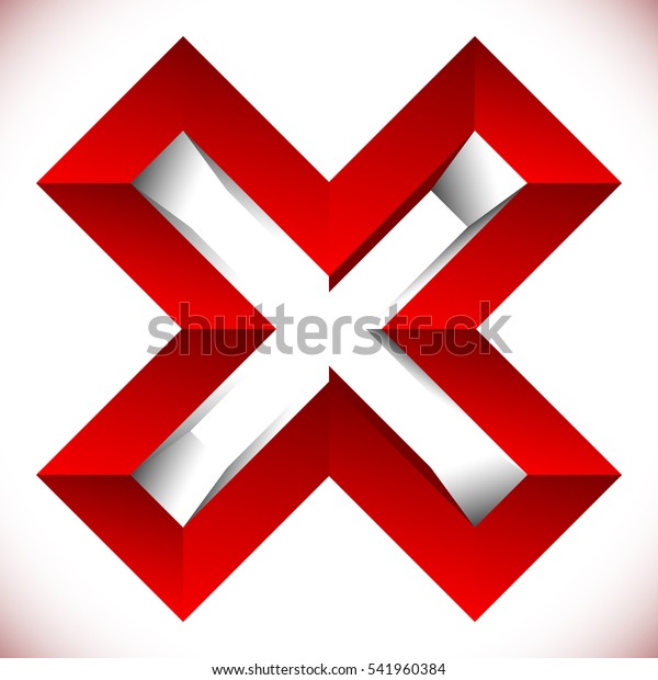 Red X Letter X Shape Red: vector de stock (libre de regalías) 541960384 ...