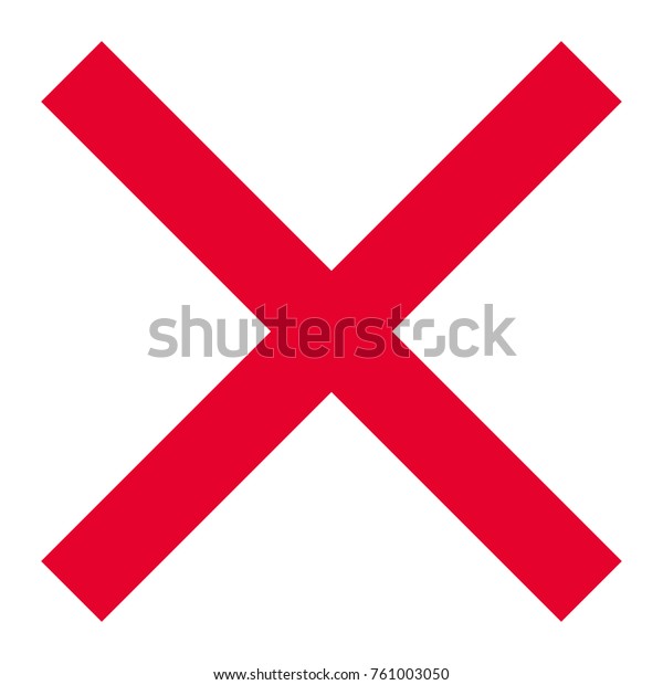 Red X Letter Vector Icon Stock Vector (Royalty Free) 761003050 ...