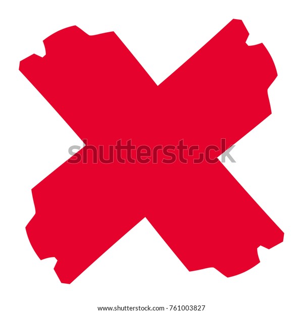 Red X Letter Vector Icon Stock Vector (Royalty Free) 761003827 ...