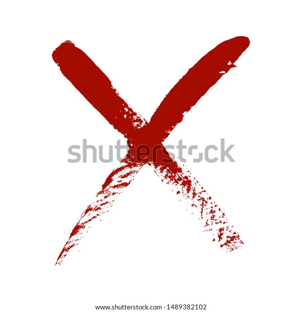 Red X Mark Doodle Handdrawn Red Stock Vector (Royalty Free) 1489382102 ...