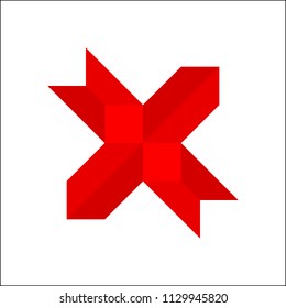 Red X Symbol On White Background Stock Vector (Royalty Free) 1129945820 ...