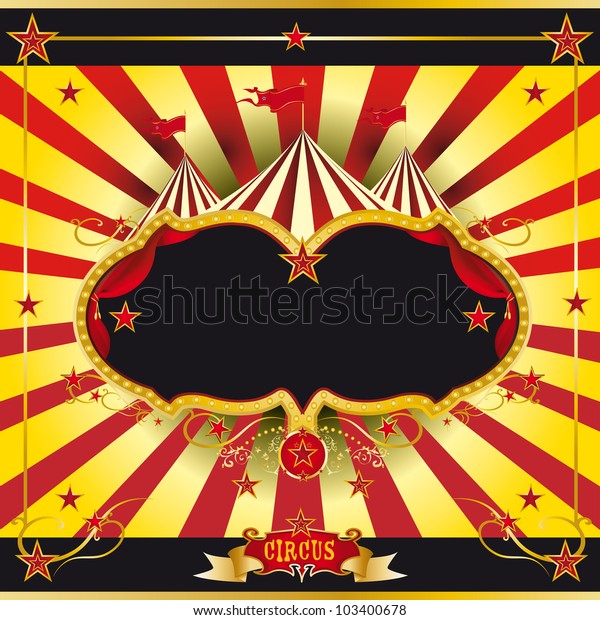 Red Yellow Circus Leaflet Circus Leaflet: เวกเตอร์สต็อก (ปลอดค่า ...