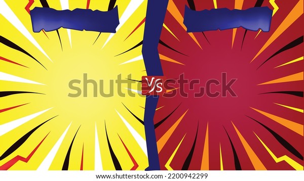 Red Yellow Comic Battle Competition Background Stock Vector (Royalty ...