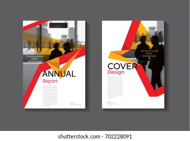 Red Yellow Design Book Cover Modern Stock Vector (Royalty Free ...