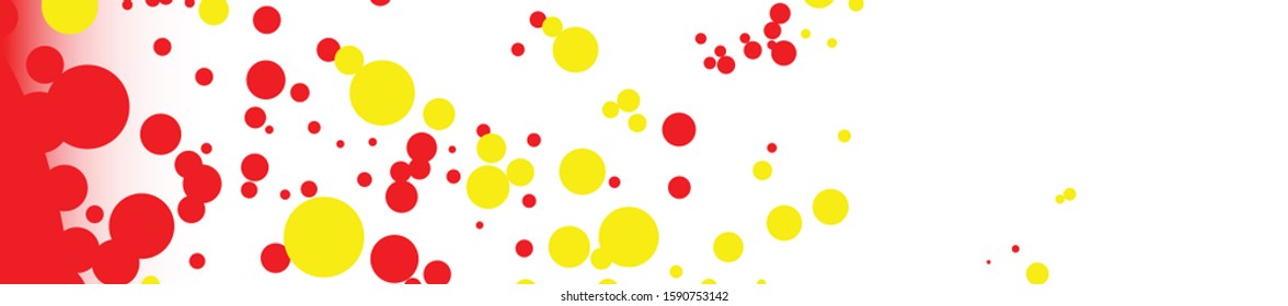 Red Yellow Dots Splatter Web Banner Stock Vector (Royalty Free ...