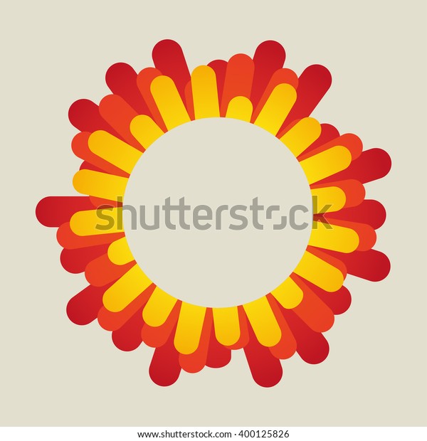 Red Yellow Frame Vector Illustration Stock Vector (Royalty Free ...