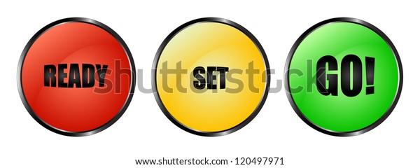 Red Yellow Green Buttons Ready Set 库存矢量图（免版税）120497971 | Shutterstock