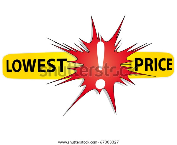 Red Yellow Icon Lowest Prices Exclamation Stock Vector (Royalty Free ...
