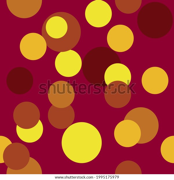 Red Yellow Modern Polka Dots Vector Stock Vector (Royalty Free ...