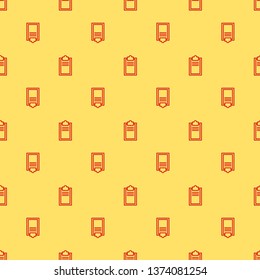 Red Yellow Seamless Pattern Clipboard Document Stock Vector (Royalty ...