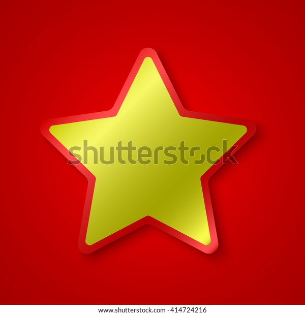Red Yellow Star Banner Sticker Vector Stock Vector (Royalty Free ...
