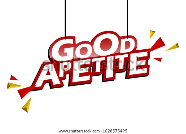 Red Yellow Tag Good Apetite: vector de stock (libre de regalías ...