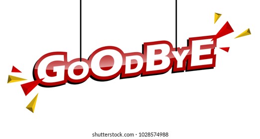 Red Yellow Tag Goodbye Stock Vector (Royalty Free) 1028574988 ...