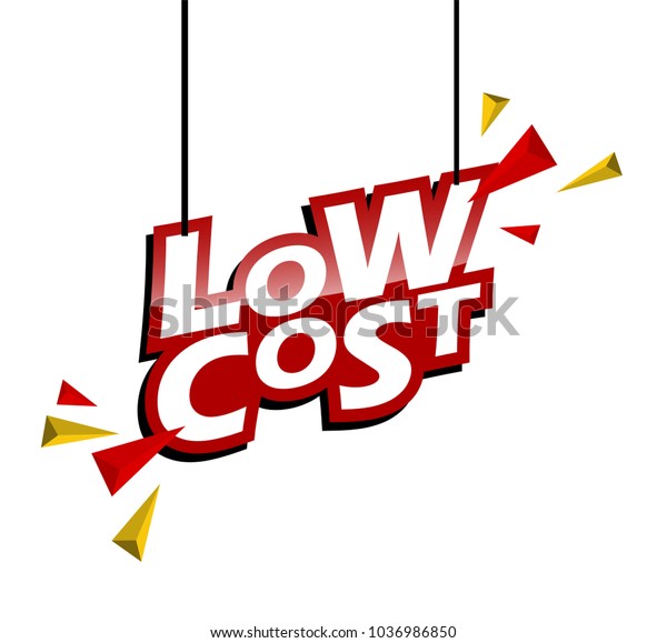 Red Yellow Tag Low Cost Stock Vector (Royalty Free) 1036986850 ...