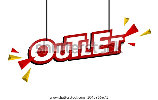 Red Yellow Tag Outlet Stock Vector (Royalty Free) 1045955671 | Shutterstock