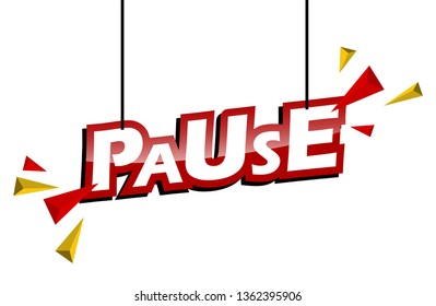 Red Yellow Tag Pause Stock Vector (Royalty Free) 1362395906 | Shutterstock