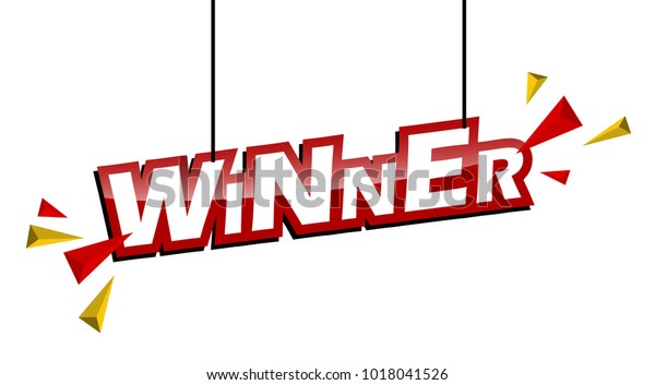 Red Yellow Tag Winner Stock Vector (Royalty Free) 1018041526 | Shutterstock