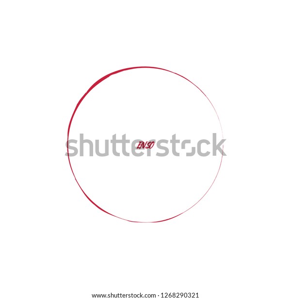 Red Zen Symbol Enso Vector Illustration Stock Vector (Royalty Free ...
