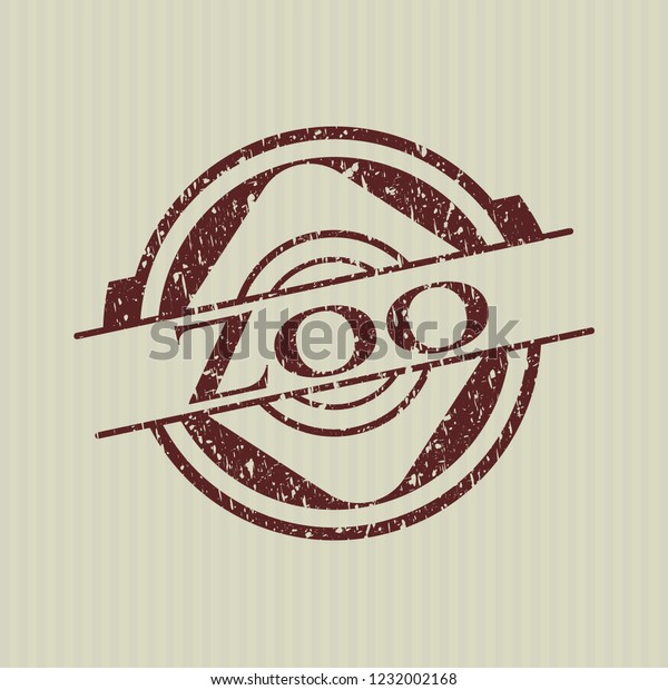 Red Zoo Rubber Seal Stock Vector (Royalty Free) 1232002168 | Shutterstock