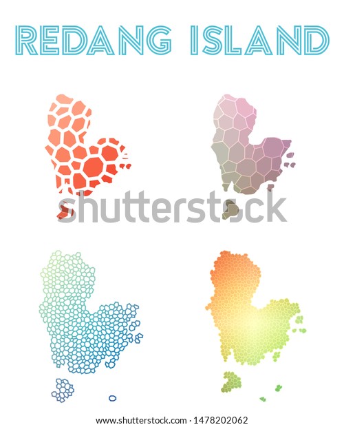Redang Island Polygonal Map Mosaic Style Stock Vector (Royalty Free ...