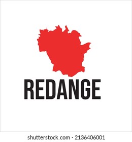 Redange Map On White Background Stock Vector (Royalty Free) 2136406001 ...