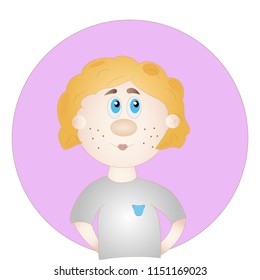 Redhaired Cartoon Boy Vector Illustration Stock Vector (Royalty Free ...