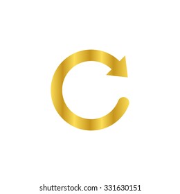 Redo Symbol Gold Vector Icon Stock Vector (Royalty Free) 331630151 ...