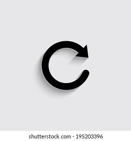 Redo Symbol Shadow On Grey Background Stock Vector (Royalty Free ...