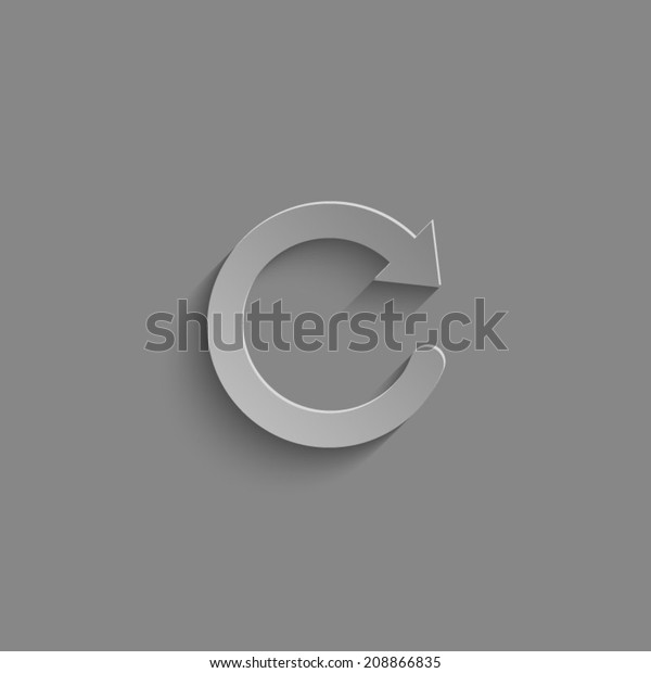 Redo Symbol Shadow On Grey Background Stock Vector (Royalty Free ...