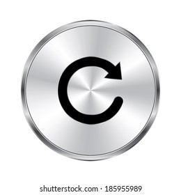 Redo Symbol Vector Brushed Metal Button Stock Vector (Royalty Free ...