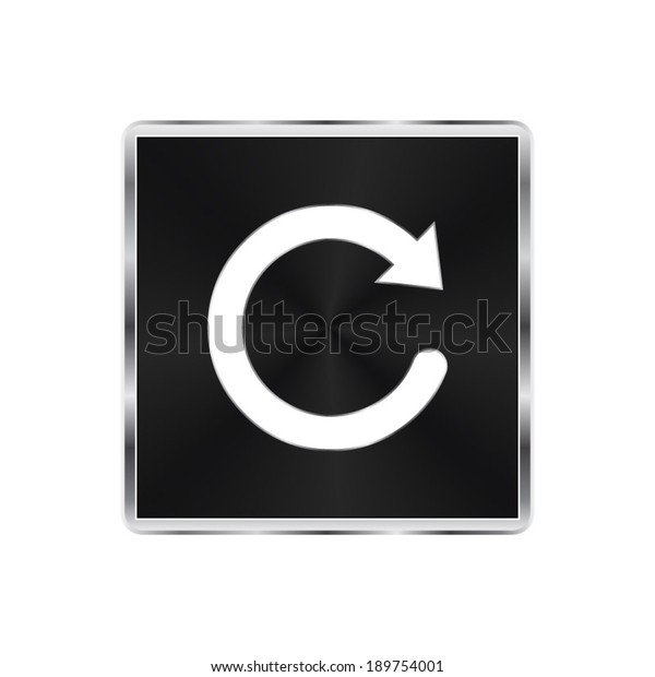 Redo Symbol Vector Brushed Metal Button Stock Vector (Royalty Free ...