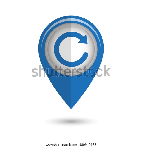 Redo Symbol Vector Icon Blue Map Stock Vector (Royalty Free) 380910178 ...