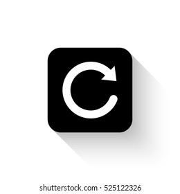 Redo Symbol White Vector Icon Shadow Stock Vector (Royalty Free ...