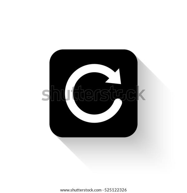 Redo Symbol White Vector Icon Shadow Stock Vector (Royalty Free ...
