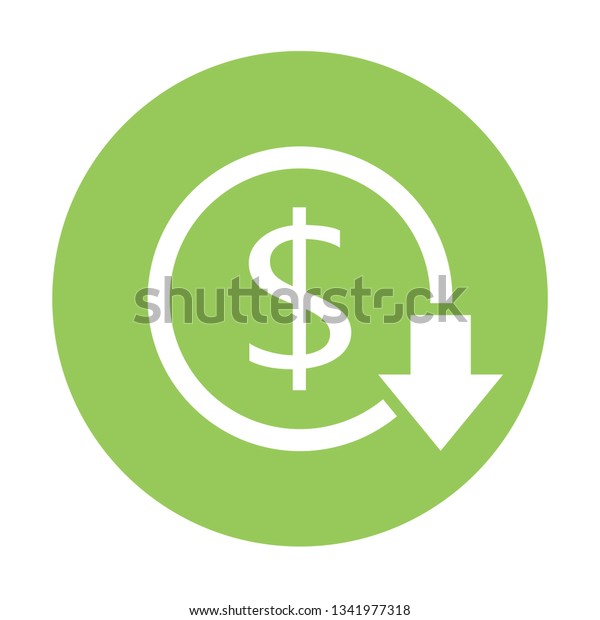 Reduce Costs Button Icon Business Clipart Stock Vector (Royalty Free) 1341977318