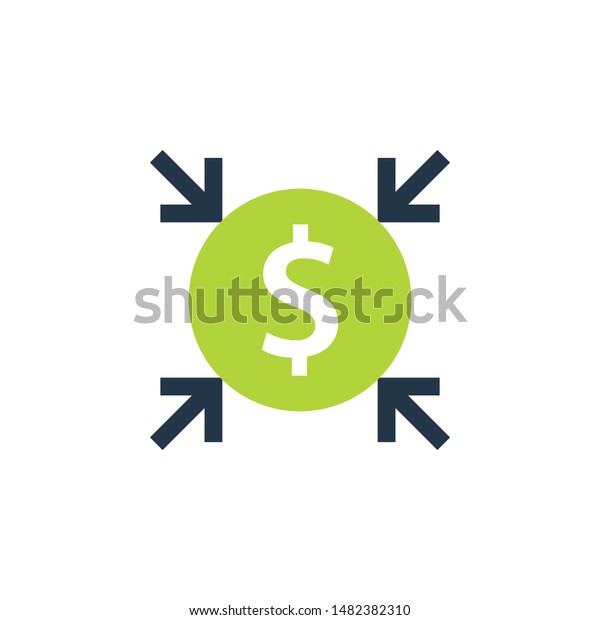 Reduce Costs Icon Clipart Image Isolated 库存矢量图（免版税）1482382310 ...