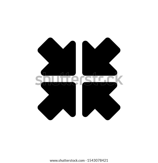 Reduce Glyph Icon Black White Stock Vector (Royalty Free) 1543078421