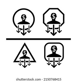 Reduce Labor Cost Icon Vector Illustration Stock Vector (Royalty Free ...