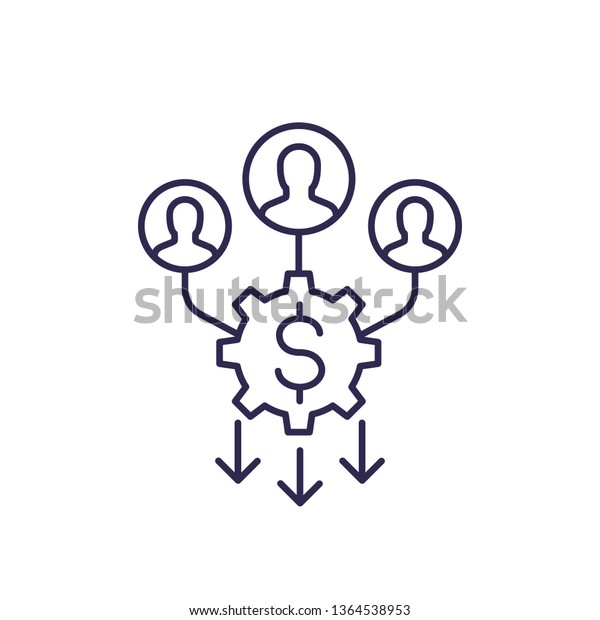 Reduce Labor Cost Line Icon Stock Vector (Royalty Free) 1364538953 ...