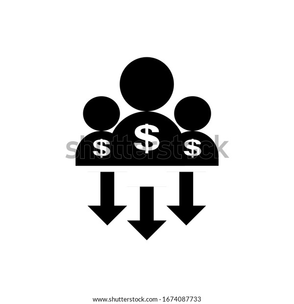 Reduce Labor Icon On White Background Stock Vector (Royalty Free ...