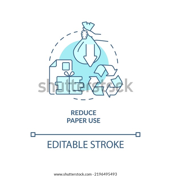 Reduce Paper Use Turquoise Concept Icon Stock Vector (Royalty Free ... Reduce Paper Use Turquoise Concept Icon Stock Vector (Royalty Free ...