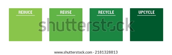 Reduce Reuse Recycle Upcycle Infographic Planner: เวกเตอร์สต็อก (ปลอด ...