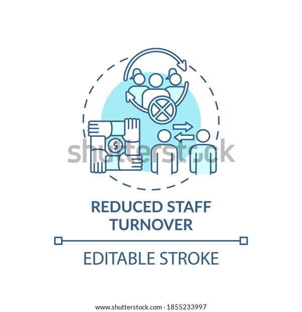 Reduced Staff Turnover Concept Icon Gender Stock Vector (Royalty Free ...
