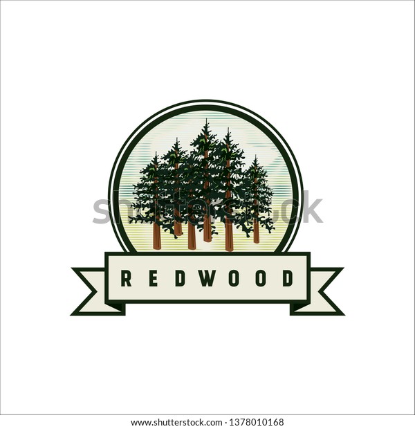Redwood Vector Logo Redwood Icon Stock Vector (Royalty Free) 1378010168