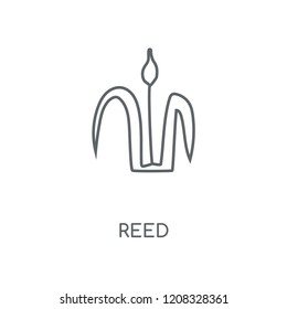 Reed Icon Black Filled Vector Illustration Stock Vector (Royalty Free ...