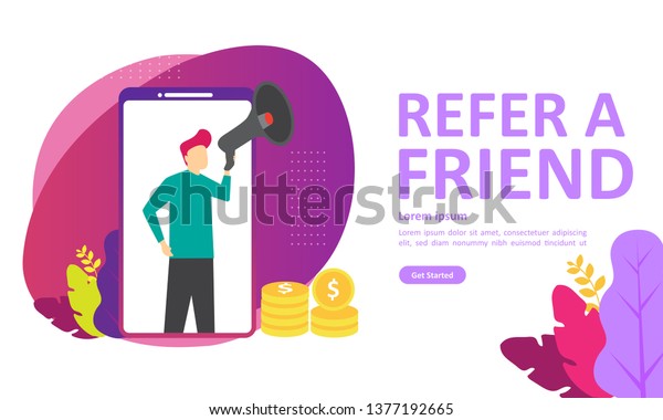 Refer Friend Concept Design People Share Stock Vector (Royalty Free ... Refer Friend Concept Design People Share Stock Vector (Royalty Free ...