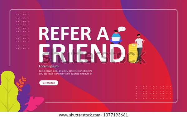 Refer Friend Concept Design People Share Stock Vector (Royalty Free ... Refer Friend Concept Design People Share Stock Vector (Royalty Free ...