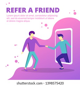 Refer Friend Poster Vector Stock Vector (Royalty Free) 1398575420 ...