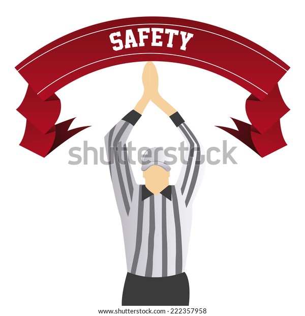 Referee Both Hands Safety Signal Ribbon Stock Vector (Royalty Free ...